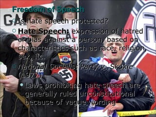 Section 3 notes speech and press | PPT