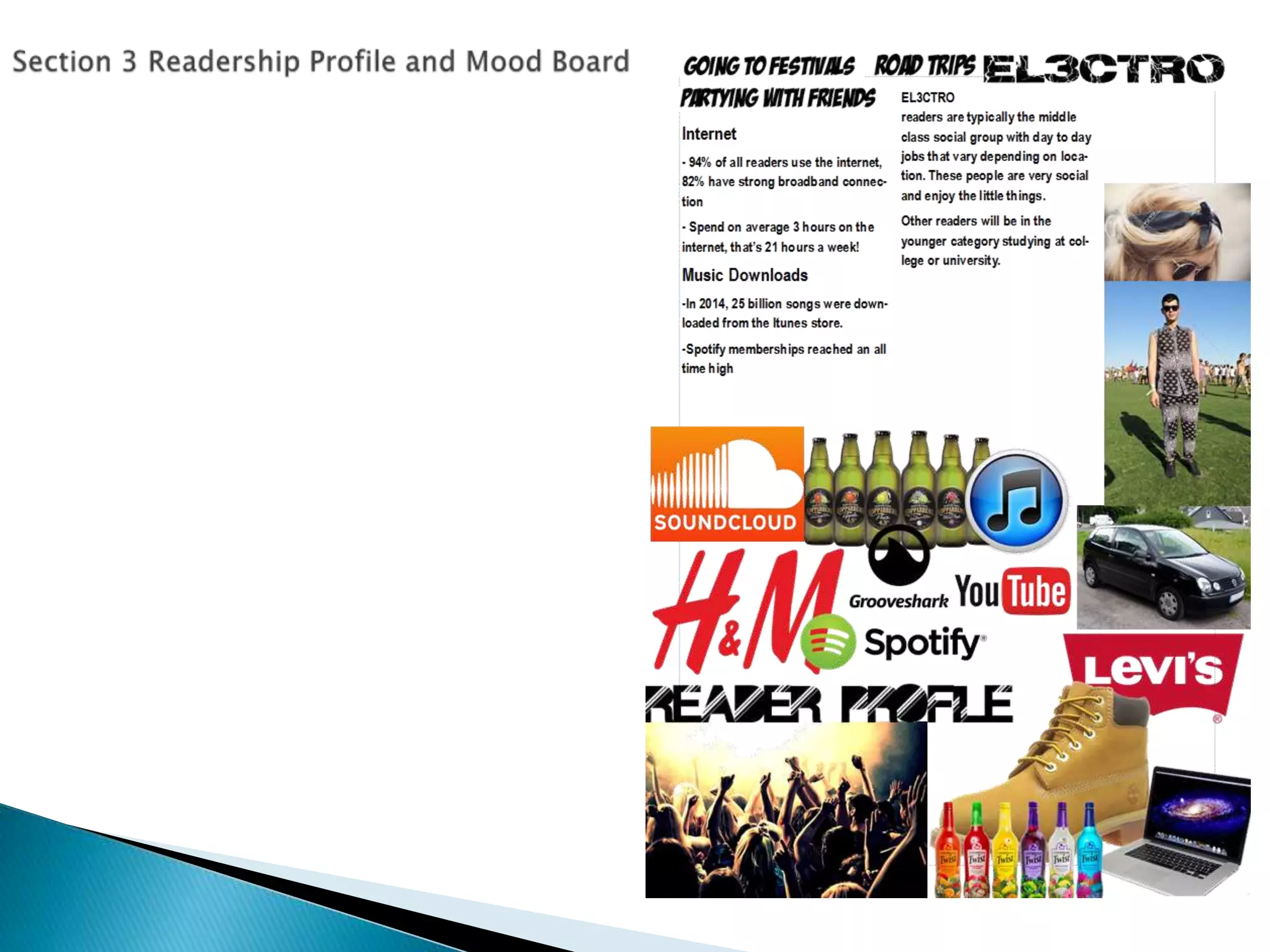 Section 3 readership profile and mood board | PPT