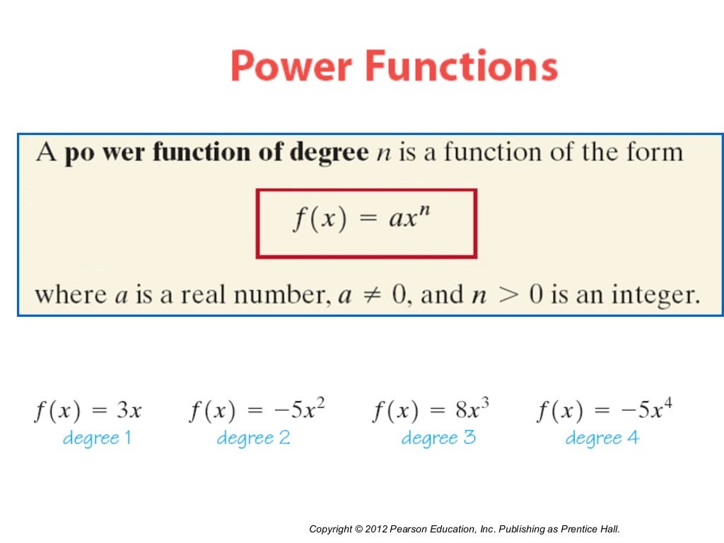 Section 4.1 polynomial functions and models