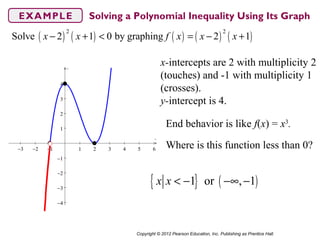 Section 4.4 polynomial and rational inequalities | PPT