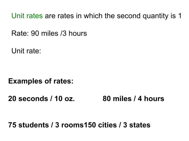 Section 4.1 ratios and rate (math) | PPT