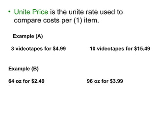 Section 4.1 ratios and rate (math) | PPT
