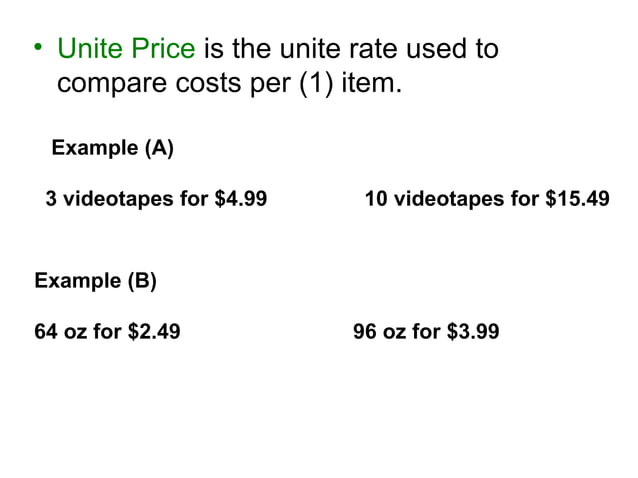 Section 4.1 ratios and rate (math) | PPT