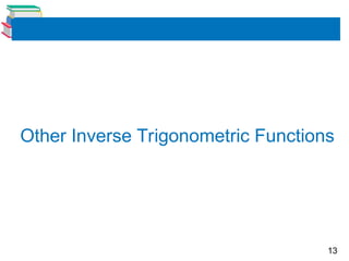 inverse trigonometric functions. inverse trigonometric functions | PPT