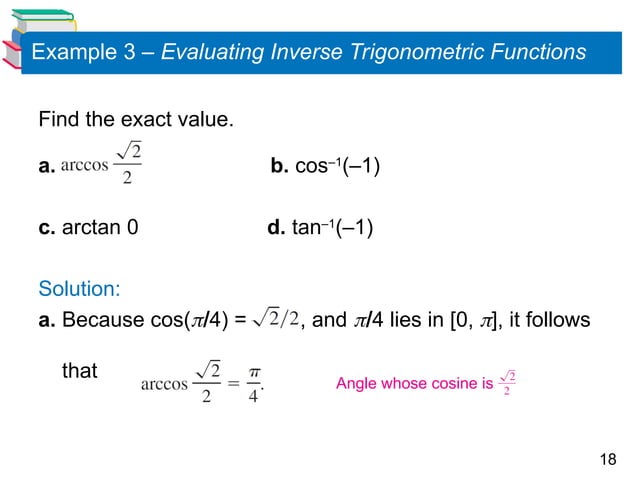 inverse trigonometric functions. inverse trigonometric functions | PPT