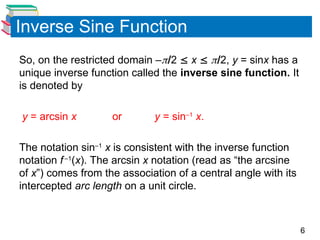 inverse trigonometric functions. inverse trigonometric functions | PPT