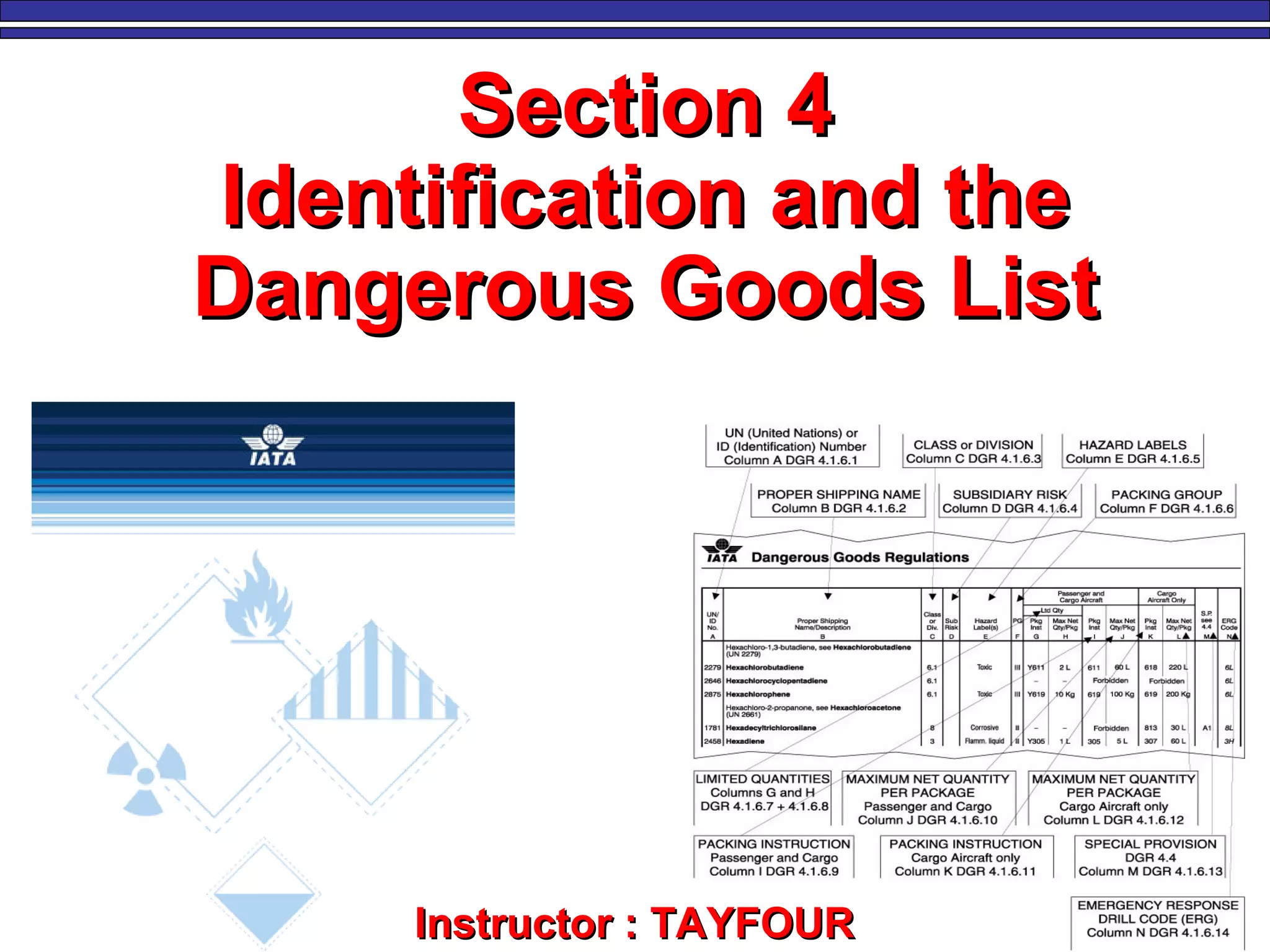 Section 4 IATA Identification | PPT
