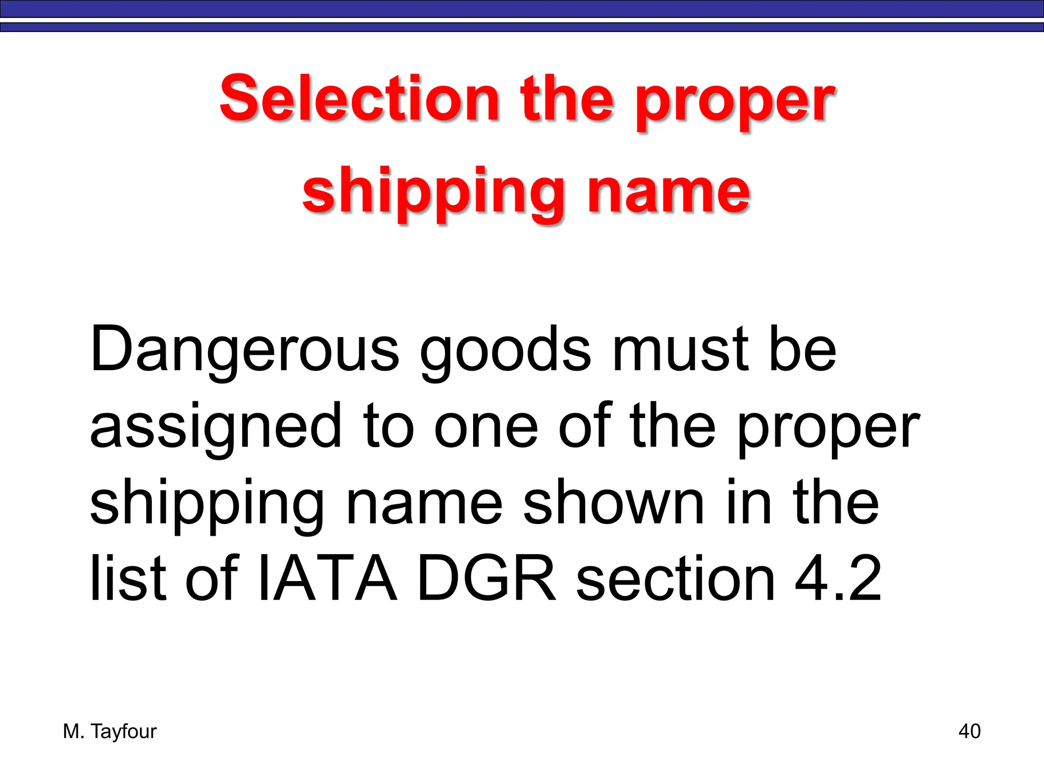 Section 4-Identification IATA DGR sect.4 | PPT