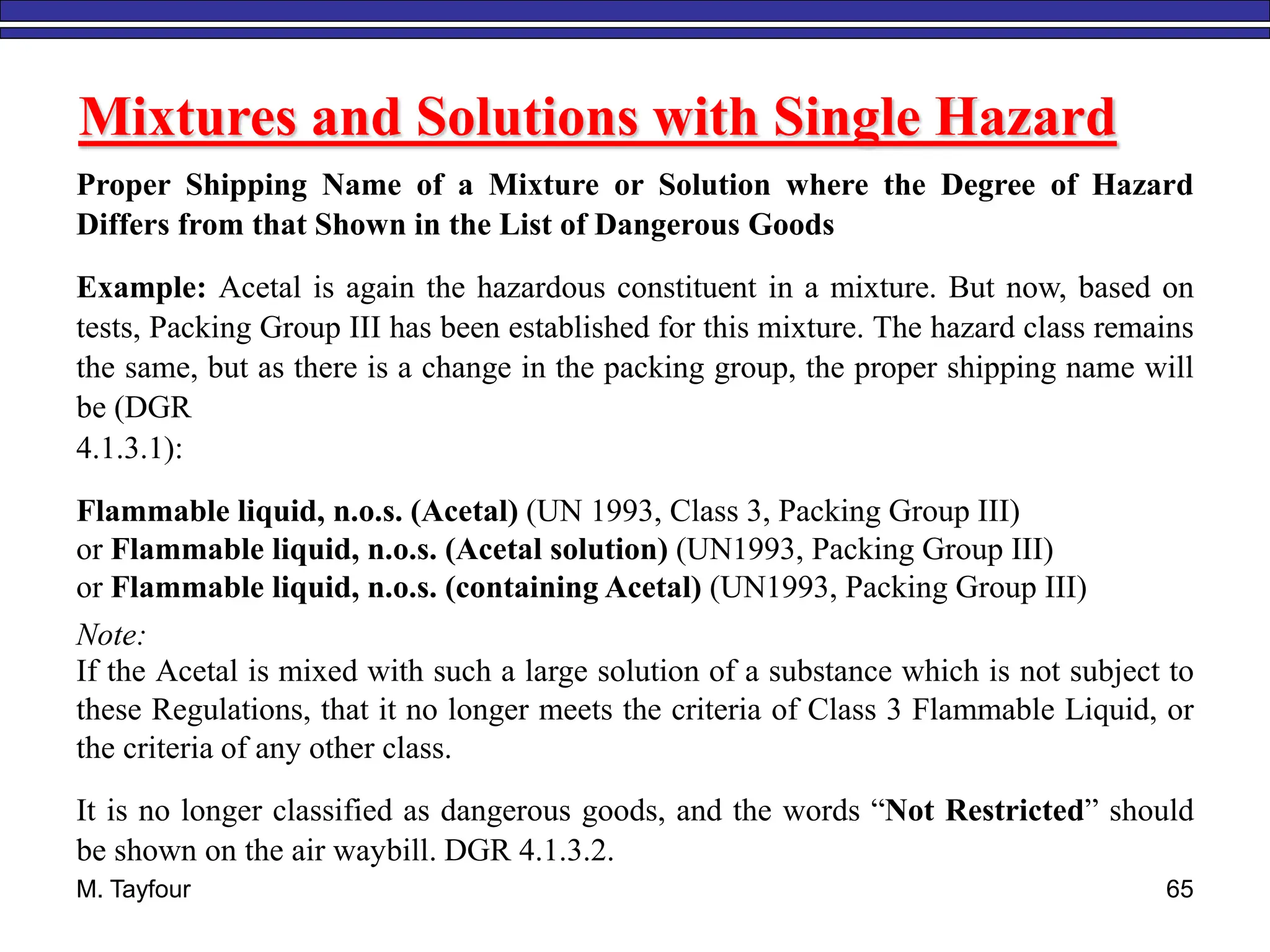 Section 4-Identification IATA DGR sect.4 | PPT
