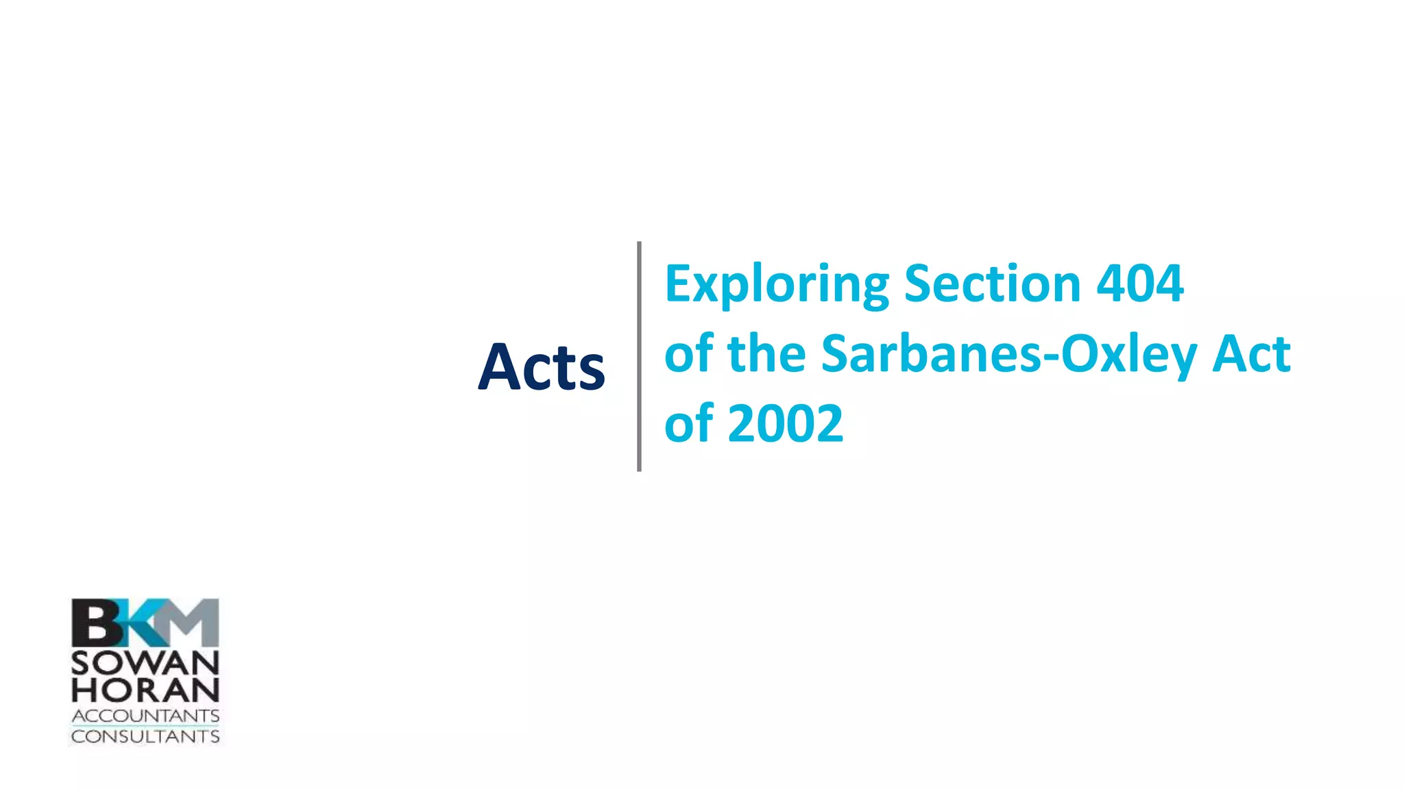 Section 404 of SOX | PPTX