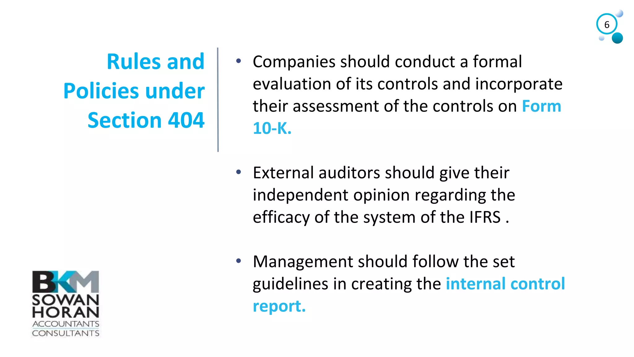 Section 404 of SOX | PPTX