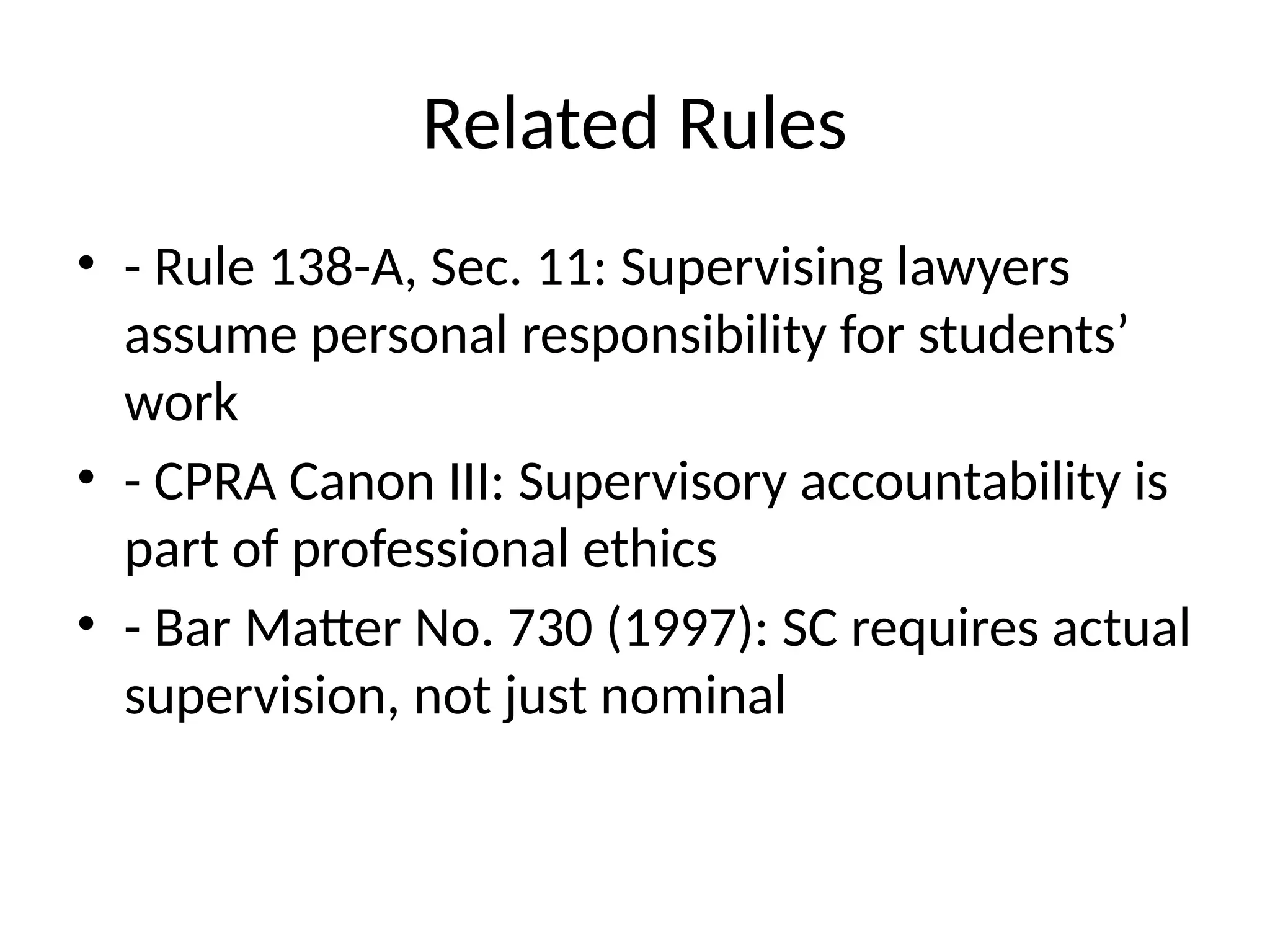 Section 40 of Code of professional ethics for lawyers | PPTX