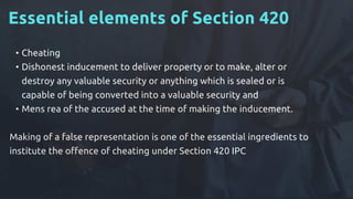 Section 420 IPC: Everything You Need To Know | PPTX