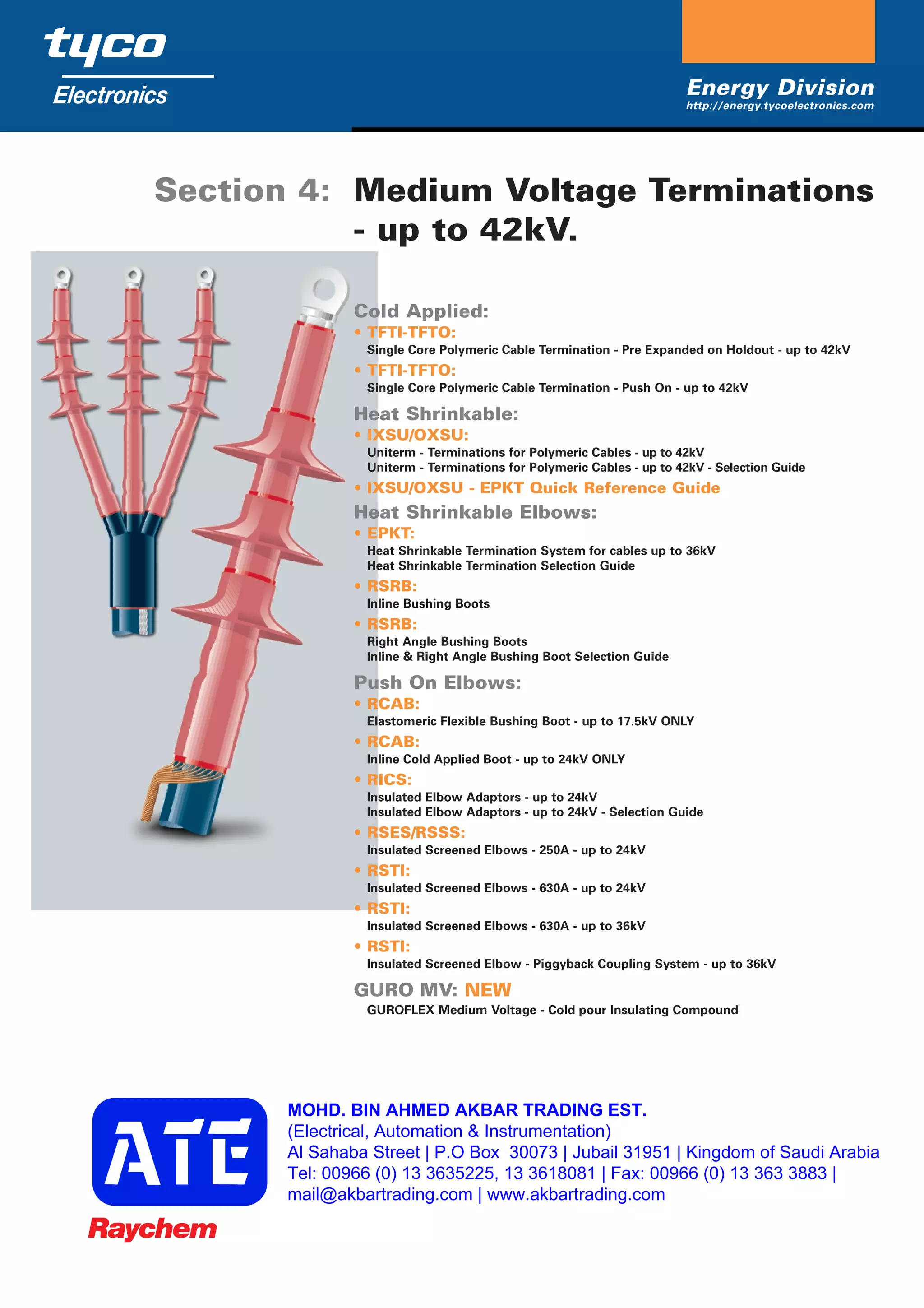 Medium Voltage Terminations- up to 42kV.| AKBAR TRADING EST.| mail ...