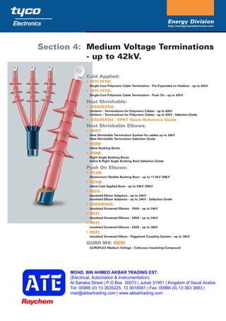 Medium Voltage Terminations- up to 42kV.| AKBAR TRADING EST.| mail ...