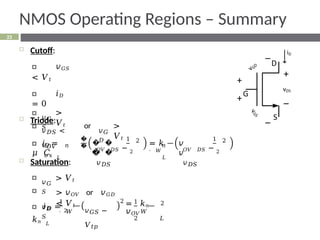 Introduction to Metal Oxide Semiconductor Field effect Transistor | PPTX