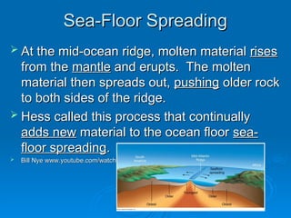 Section 4 Notes Plate Tectonics and Seafloor Spreading | PPT
