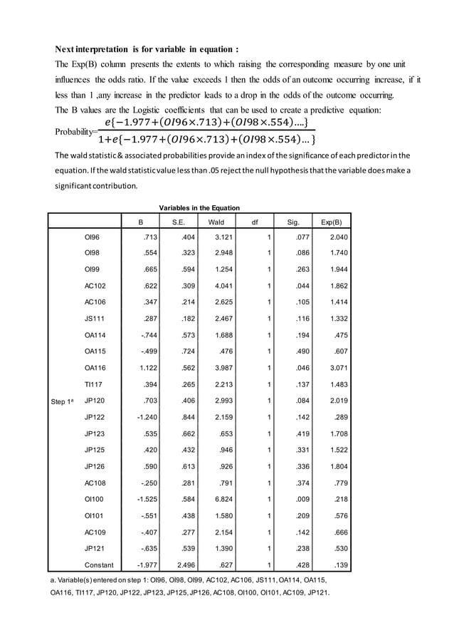 Binary Logistic Regression | DOCX | Physics | Science