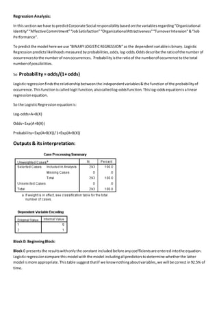 Logistic Regression Interpretation