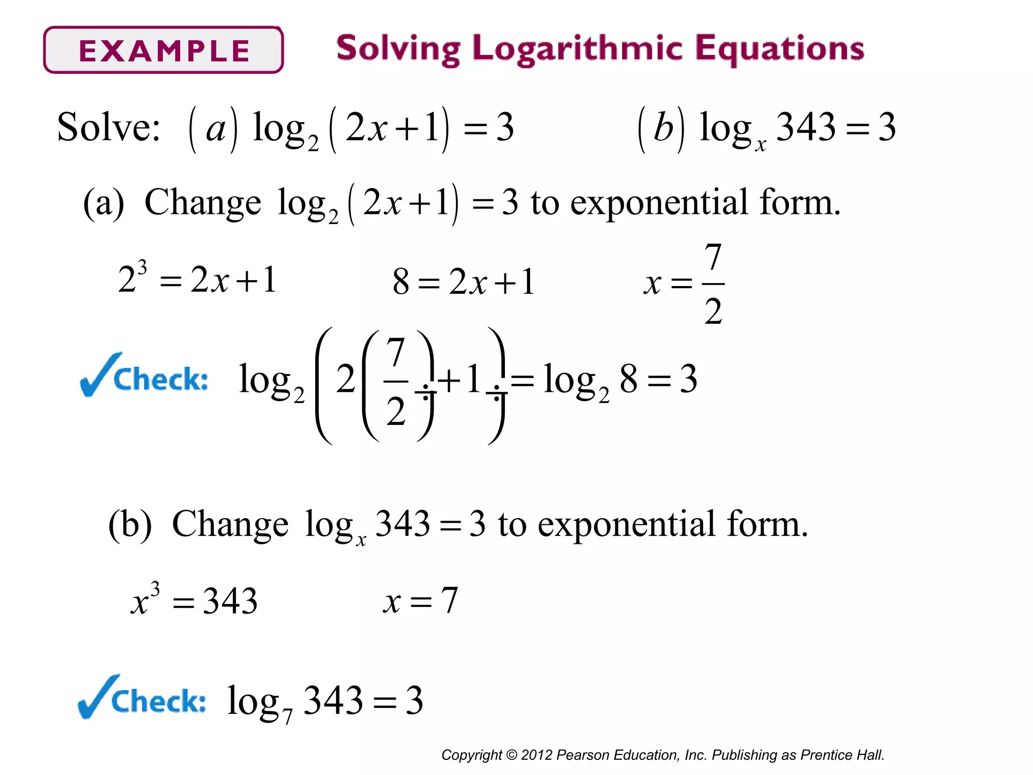 Section 5.4 logarithmic functions | PPT