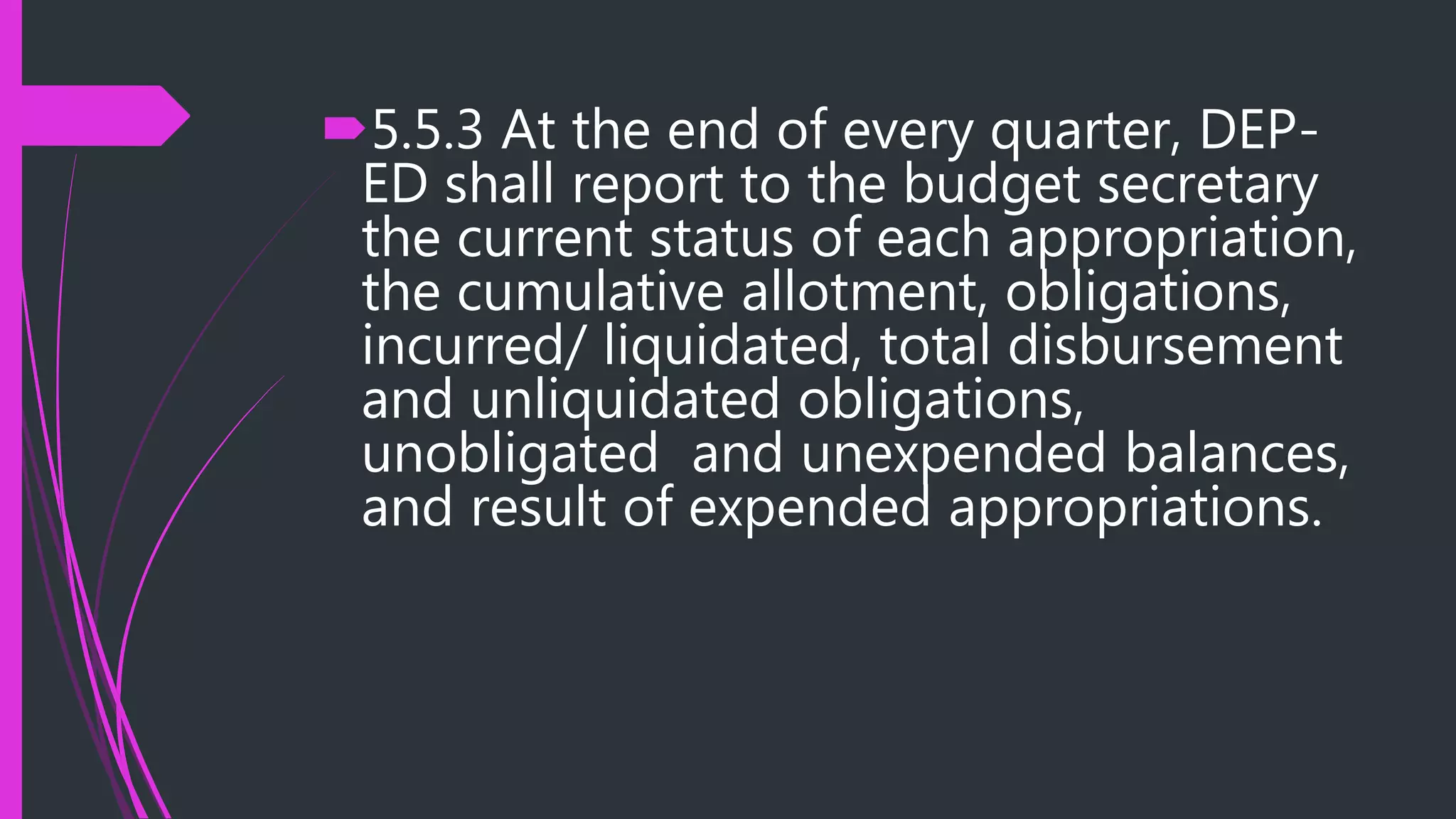 Section 5. expenditures and disbursement | PPTX