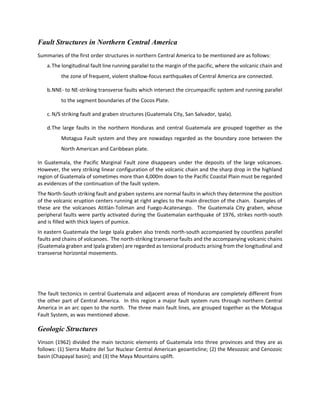 Geological and Geochemical Evolution of Guatemala's Ophiolitic Belts ...