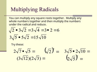 simplifying radical expressions G-9 Math | PPT