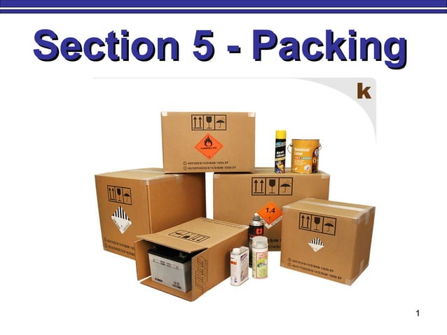 Section 5 Packaging | PPT | Logistics | Business