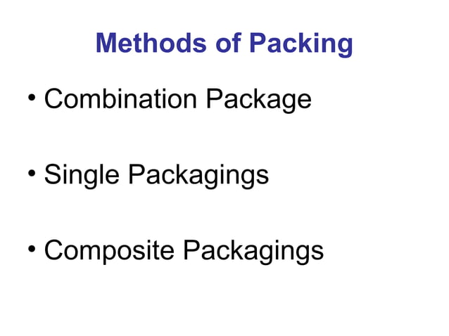 Section 5 Packaging | PPT | Logistics | Business
