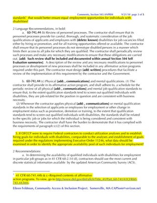 Section 503 Regulations- Comments to OFCCP | PDF
