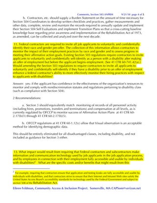 Section 503 Regulations- Comments to OFCCP | PDF