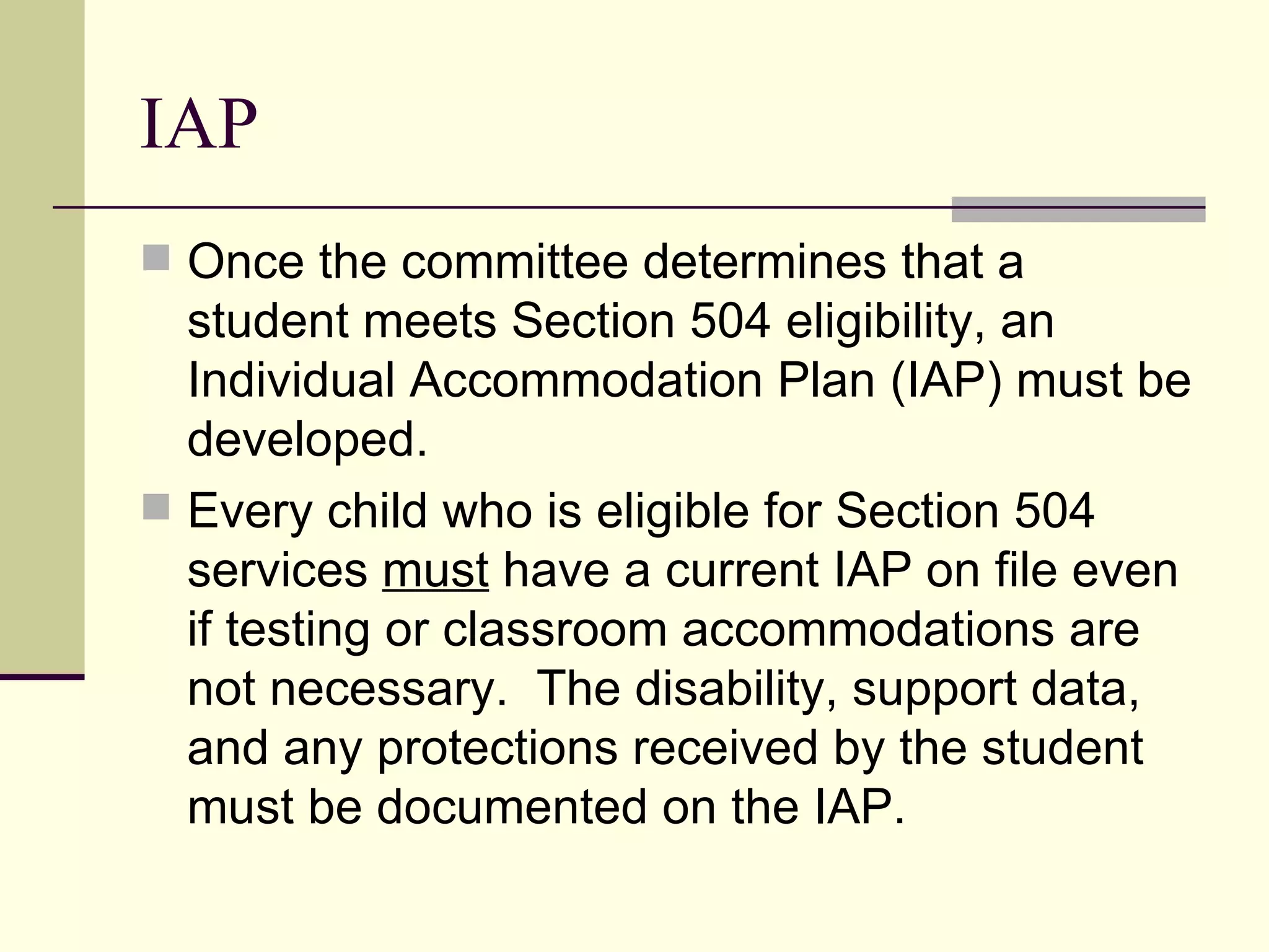 Section 504 School Training 2010-2011 | PPT | Special Education | Education