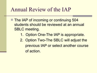 Section 504 School Training 2010-2011 | PPT | Special Education | Education