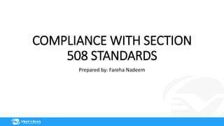 Section 508 compliance | PPTX