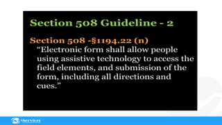 Section 508 compliance | PPT