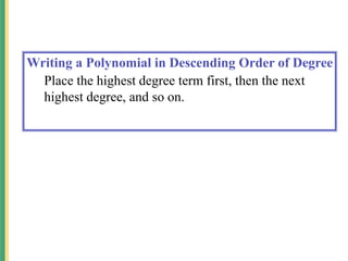 Section 52.ppt maths subject chapter polinomials | PPT