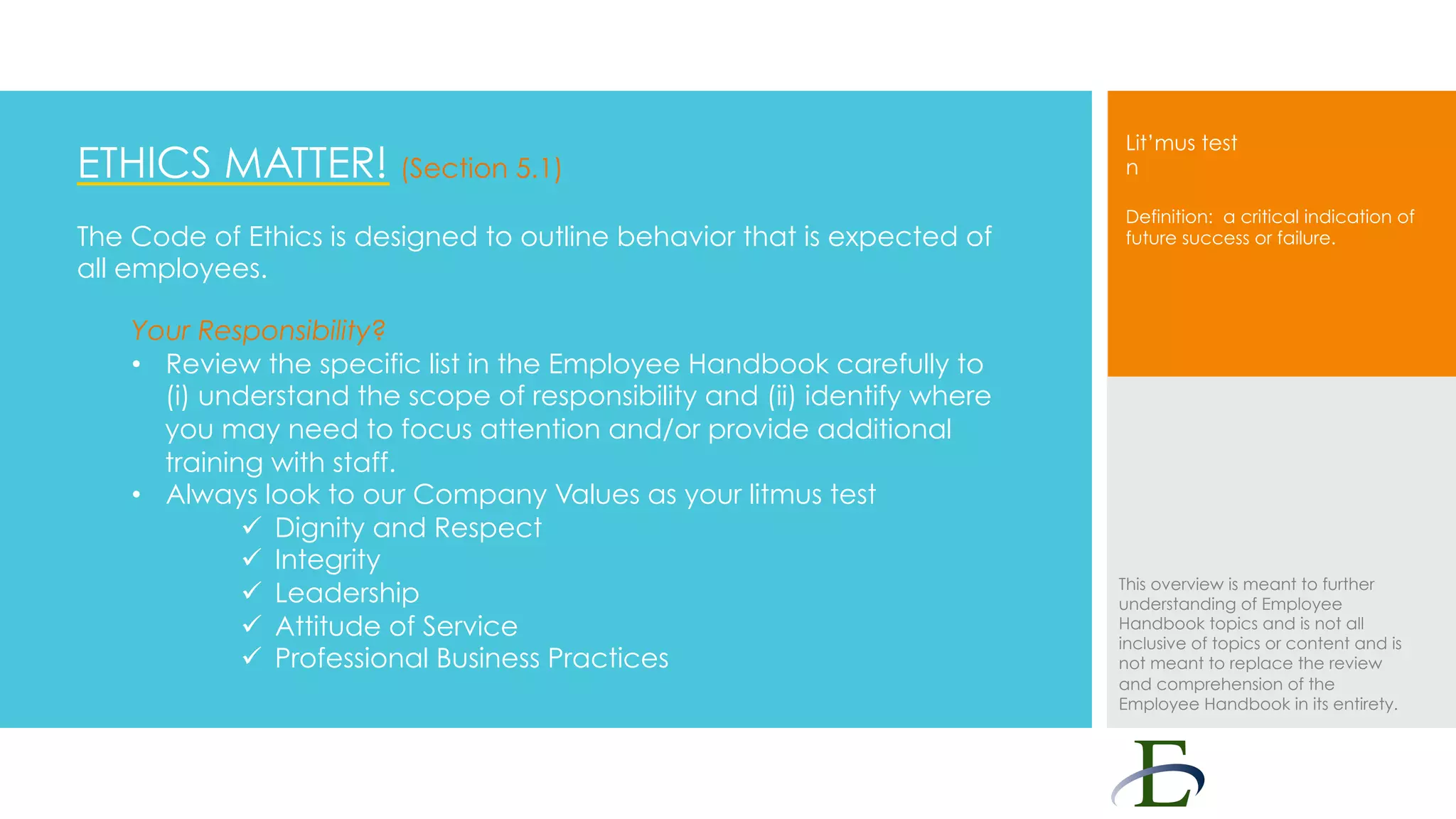 Section 5 employee ethics ppt | PPT