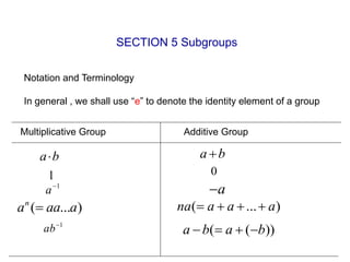 SECTION 5 subgroups.ppthhjji90097654323321 | PPT