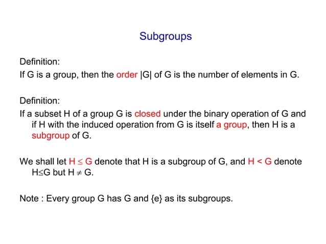SECTION 5 subgroups.ppthhjji90097654323321 | PPT