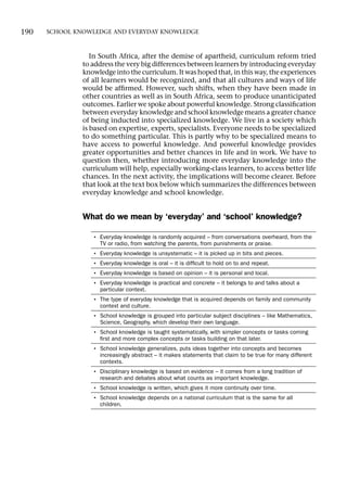 Curriculum: Organizing Knowledge for the Classroom. Section 6 | PDF