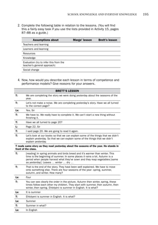 Curriculum: Organizing Knowledge for the Classroom. Section 6 | PDF
