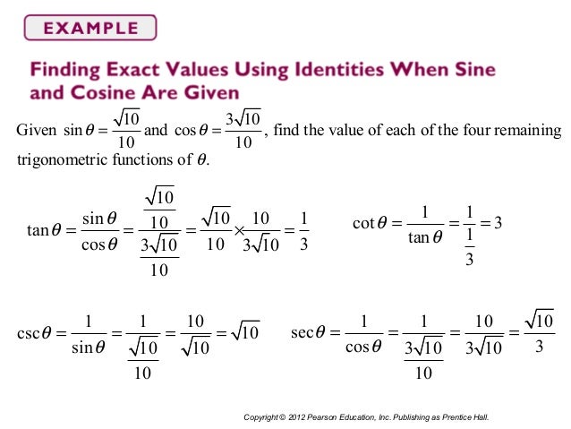 Section 63 Properties Of The Trigonometric Functions