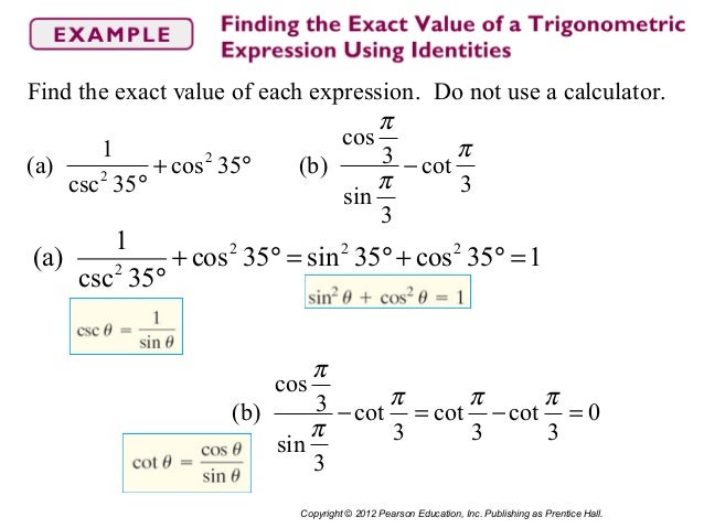 Section 63 Properties Of The Trigonometric Functions