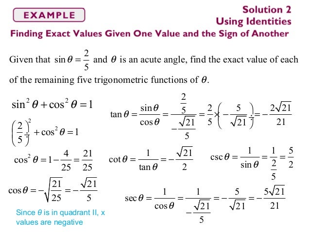 Section 63 Properties Of The Trigonometric Functions