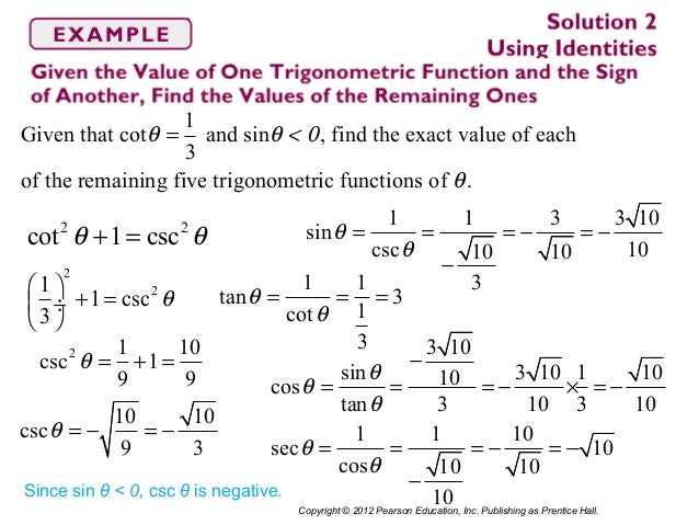 Section 63 Properties Of The Trigonometric Functions