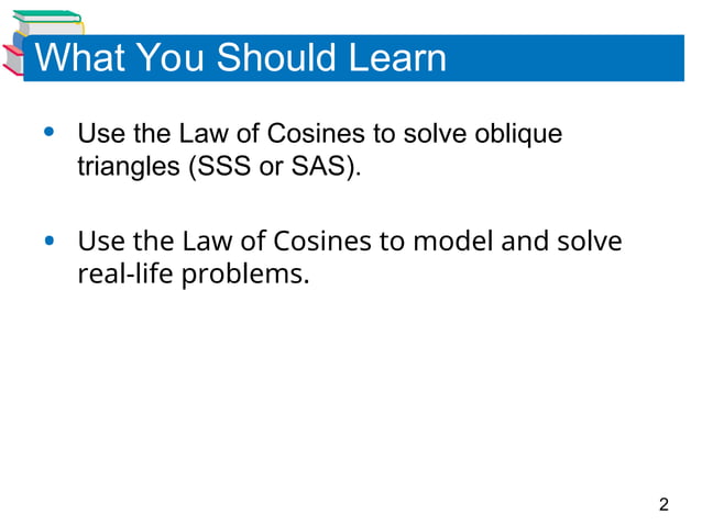 Power point presentation about the law of cosine | PPT