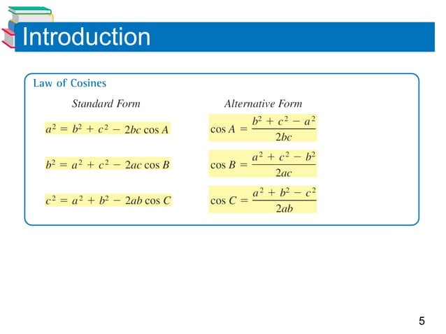 Power point presentation about the law of cosine | PPT