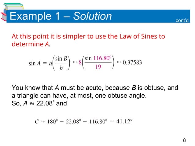 Power point presentation about the law of cosine | PPT