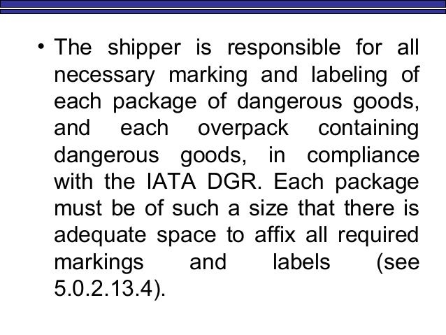 Section 6 IATA Marks and Labeling