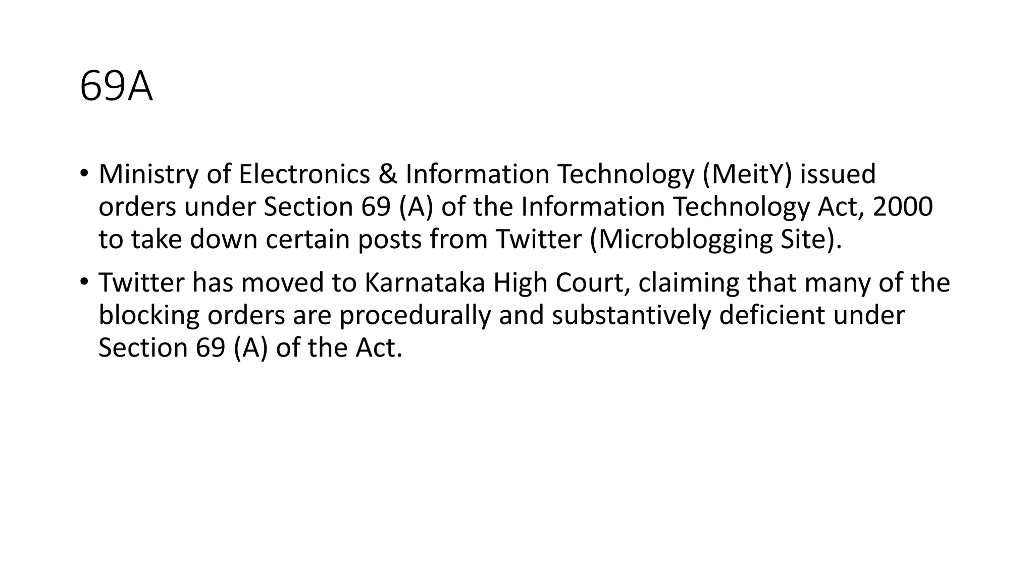 Section 69 Information technology act 2001 | PPTX